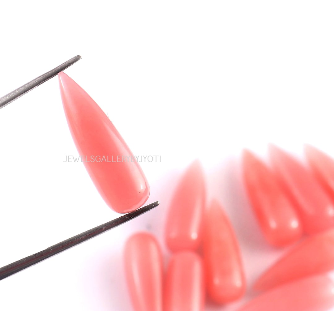 2 Pieces(1 Pair) of Nice Quality Guava Quartz Smooth Long Drops, Guava ...