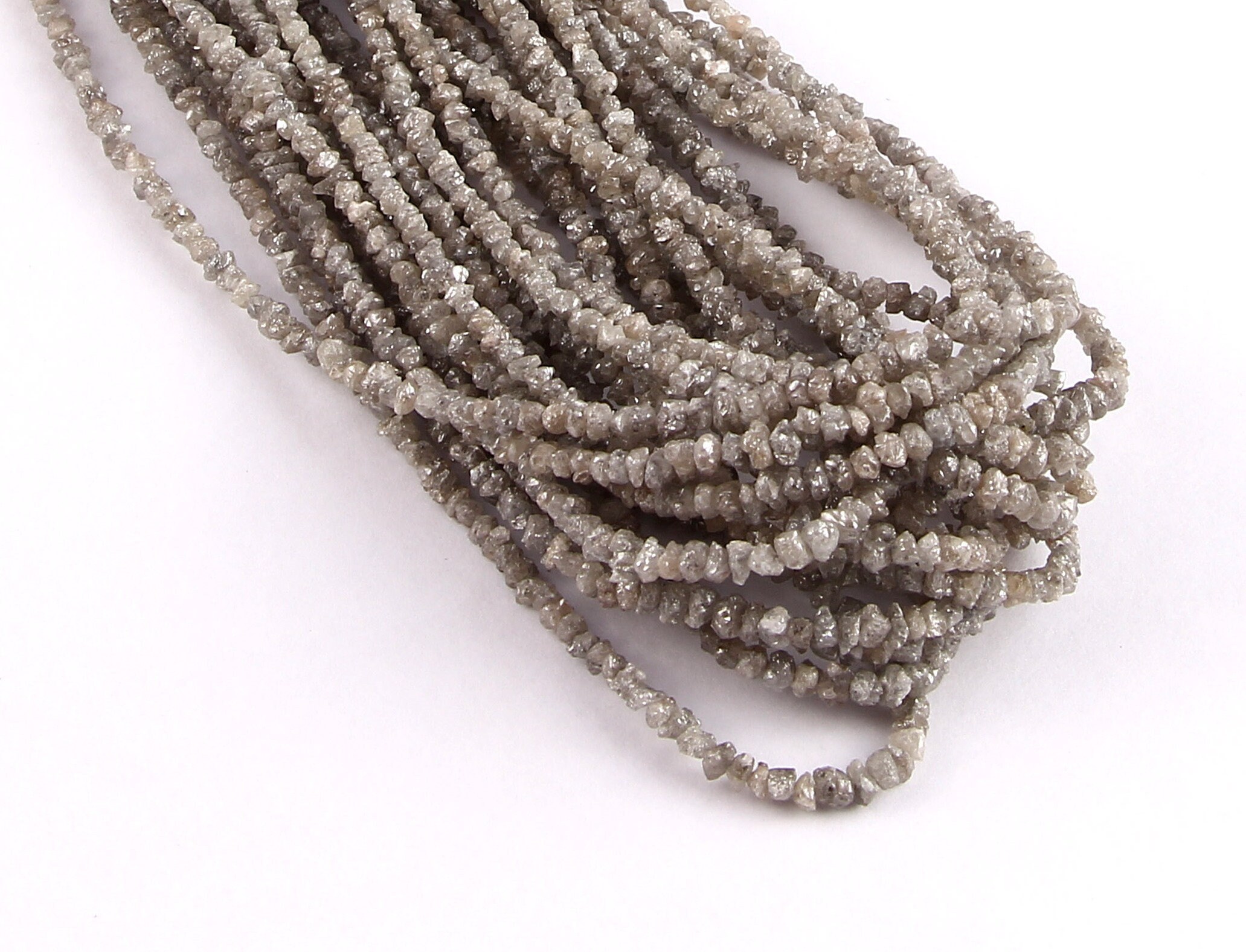 15 Inches Long Strand Natural Raw Diamond Beads, Diamond Chips Beads ...