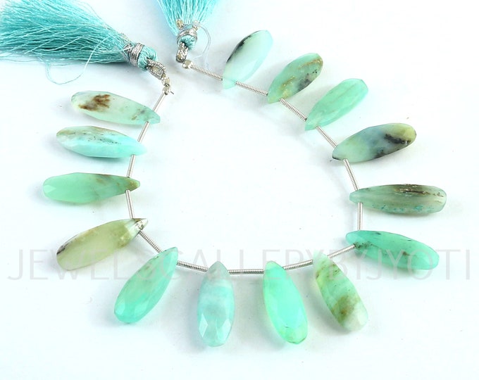 8 Pieces Nice Quality Natural Peruvian Blue Opal Faceted Pears ...
