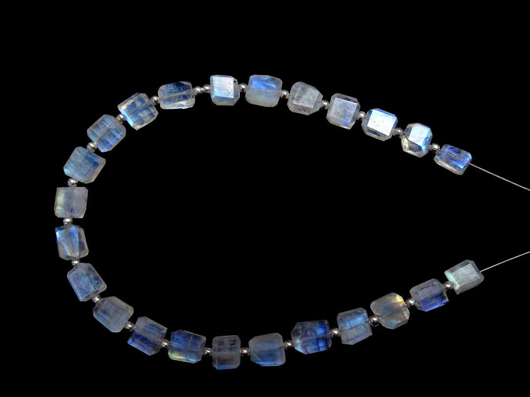32 Pieces Excellent Quality Rainbow Moonstone Faceted Nuggets, Rainbow ...