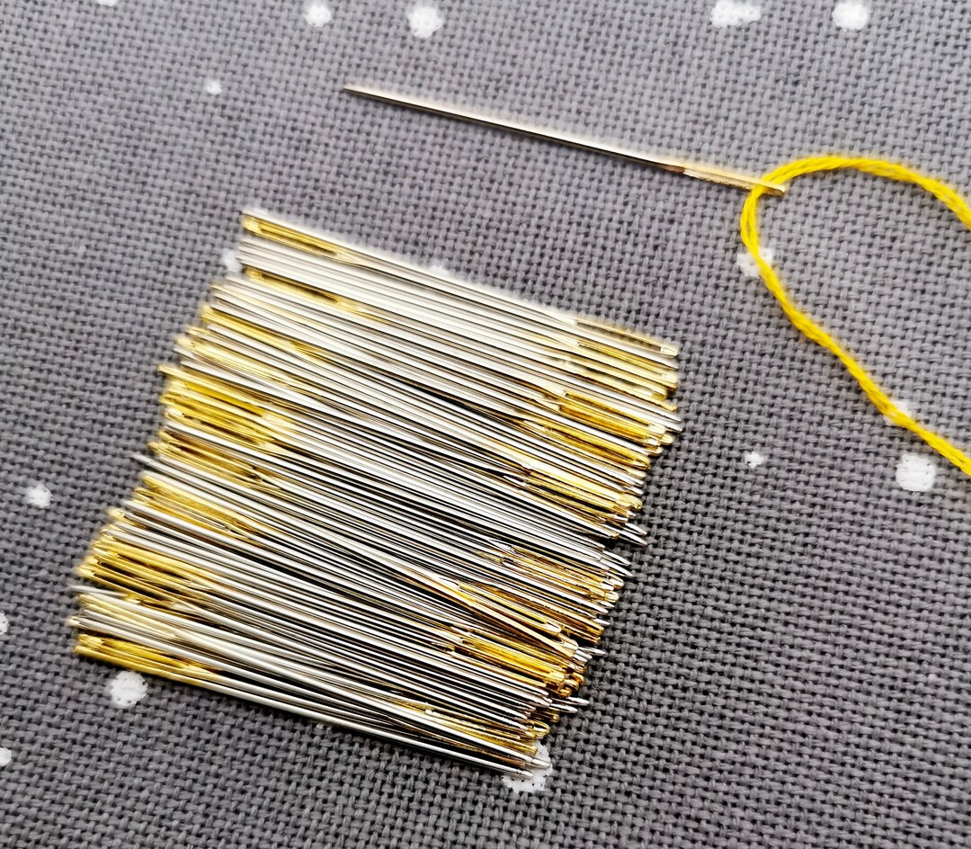 10-200pc Needle SIZE 24 / Gold Eye Embroidery Needles for Cross ...