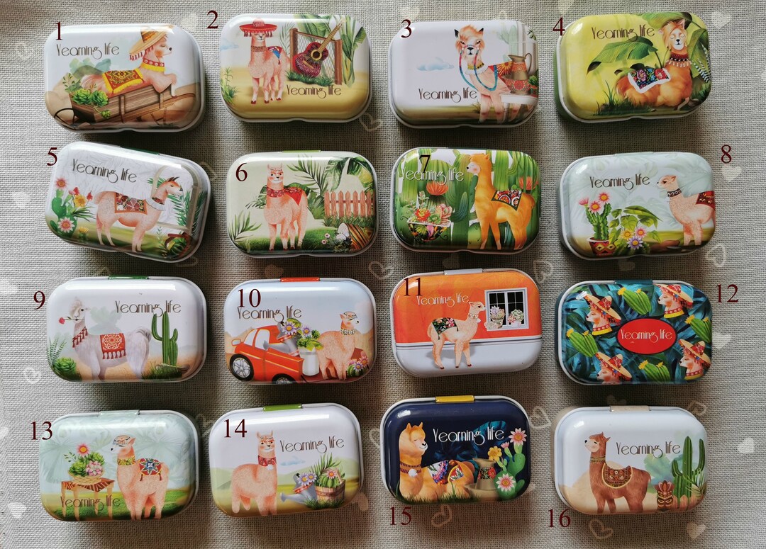 Lama Needle Tin / Metal Box/pill Box/storage Tin/keepsake/ Knitting ...