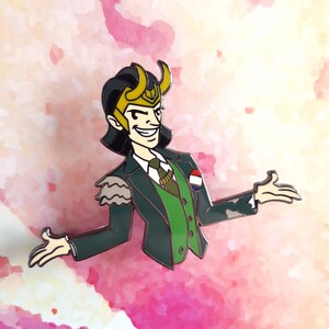 Loki Enamel Pin - "trust Me" - Gunmetal Plated 3'' Wide Pin - Etsy
