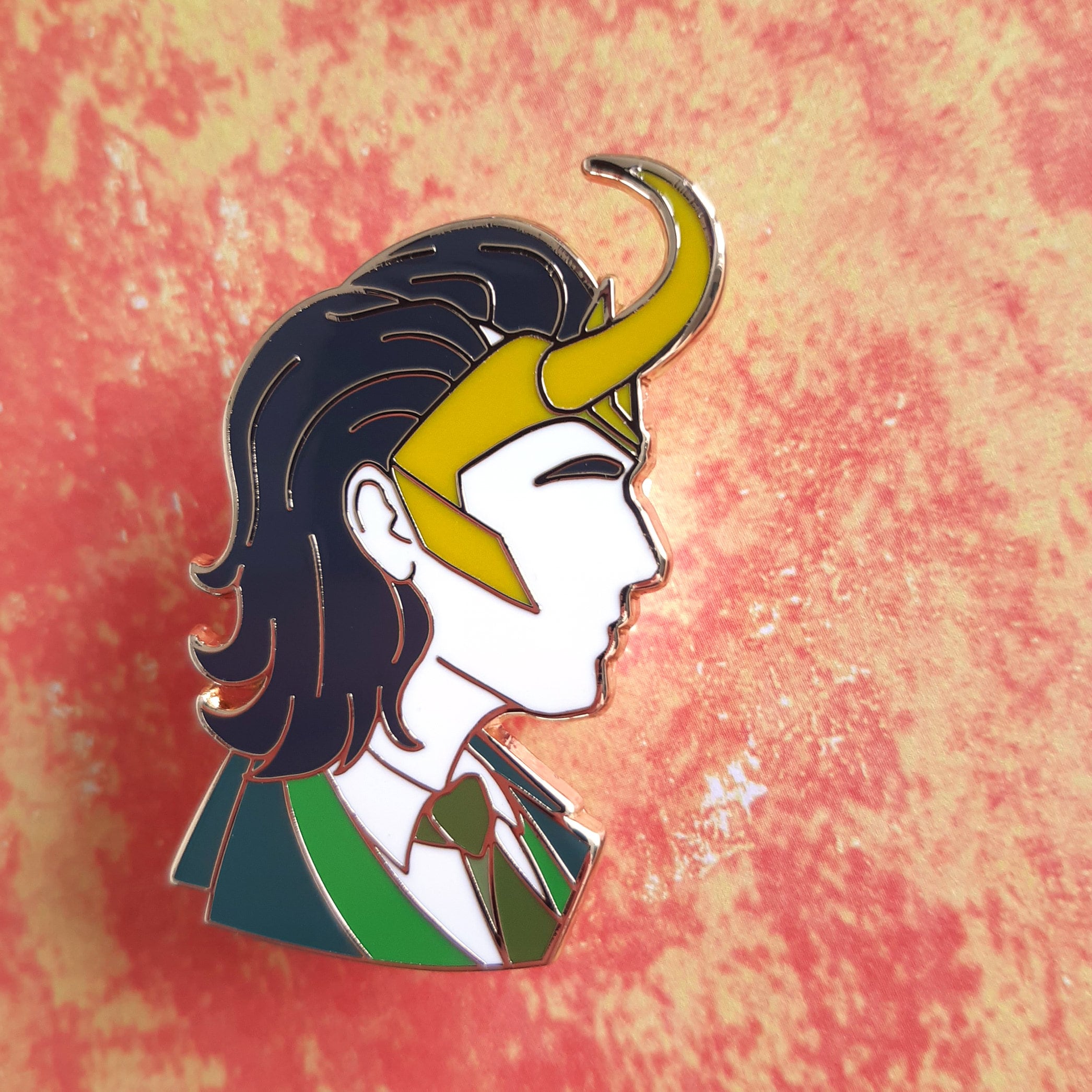 Loki Enamel Pin Cameo Gold Plated 2.5'' Hard | Etsy