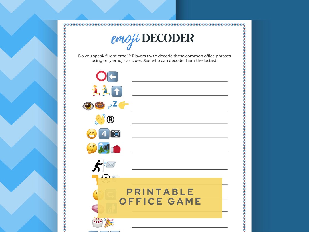 Team Building Activities for Work Emoji Game Printable Office Game ...