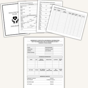 Printable Family Medical Binder | Health Organizer and Doctor Visit ...