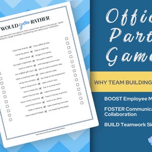 Would You Rather Ice Breaker Game: Printable Office Party Games ...