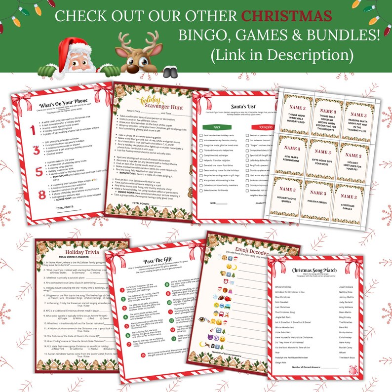 Christmas Guessing Game Printable for Adults and Teens - Holiday Party ...