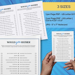 Would You Rather Ice Breaker Game: Printable Office Party Games ...