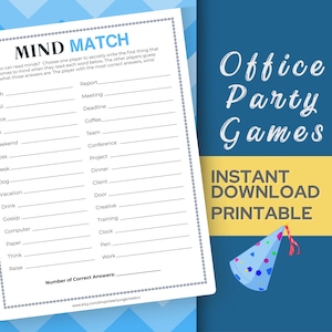 Mind Match Game: Printable Team Building Icebreaker (PDF) - Etsy