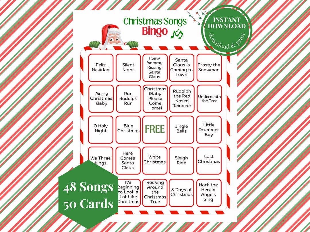 Christmas Songs Bingo | Fun Workplace Teambuilding and Ice Breaker ...