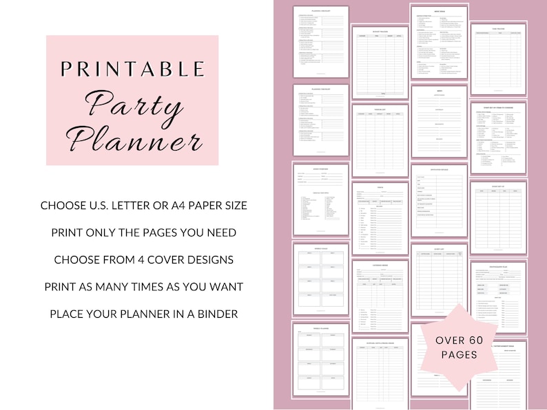 Printable Event Planner Bundle | Complete Party Planning Kit ...