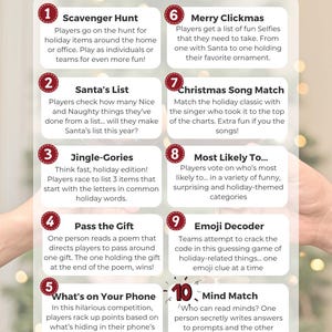 Christmas Scavenger Hunt Game Printable for Office Holiday Parties. Fun ...
