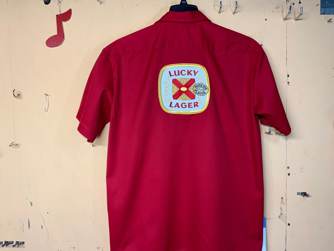 Lucky Lager Beer Work Shirt Dickies Large. - Etsy