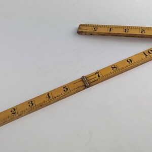 Rabone Boxwood Ruler, Midcentury 2 Feet Long Wood and Brass Folding ...