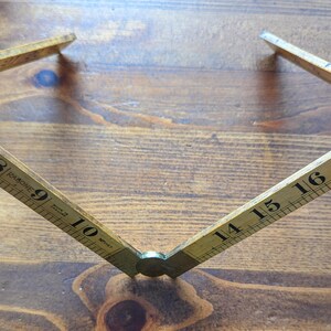Rabone Boxwood Ruler, Midcentury 2 Feet Long Wood and Brass Folding ...