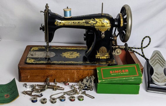 Antique 1906 Singer Sewing Machine Model 15k With Singer Motor | Etsy