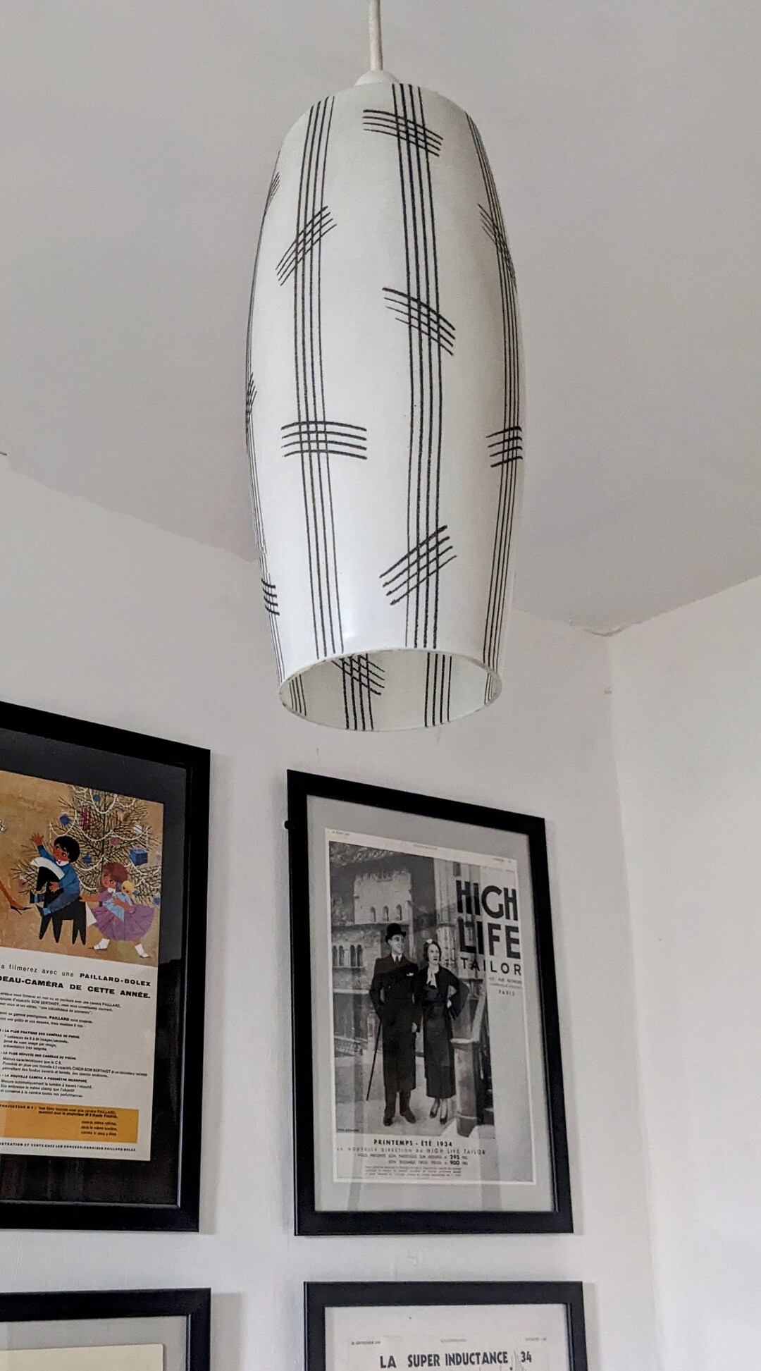 Midcentury 1950s Clouded Glass Slim, Flecked Pendant Light Shade - Etsy