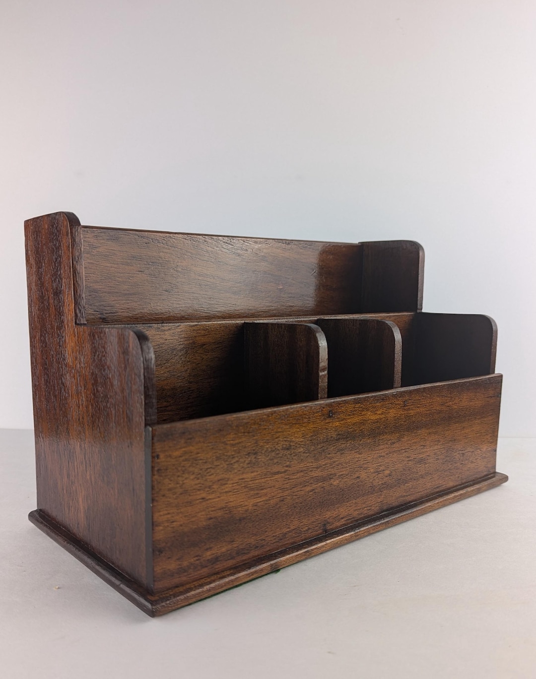 Vintage Mahogany Stationery Stand Letter Rack - Etsy
