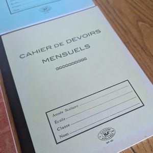 4 Midcentury French School Exercise Books, Unused New Oldstock in Mint ...