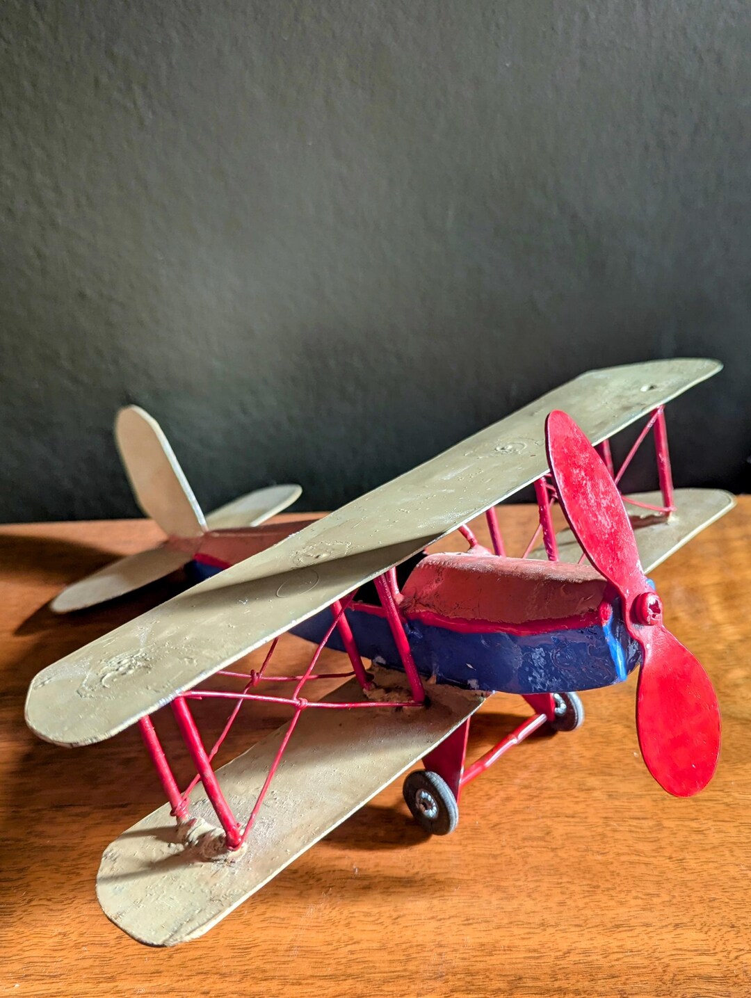 Vintage Scratch Built Metal Model Aeroplane - Etsy