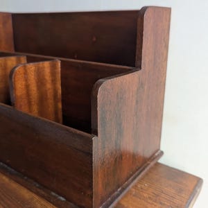 Vintage Mahogany Stationery Stand Letter Rack - Etsy