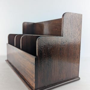 Vintage Mahogany Stationery Stand Letter Rack - Etsy