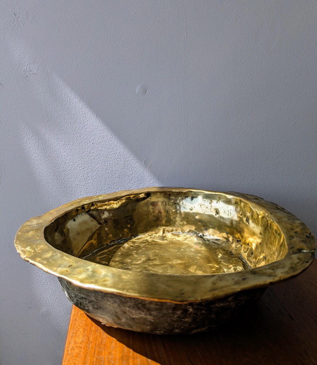 Large Antique Deep Copper Bowl, Channel Islands Bachin - Etsy