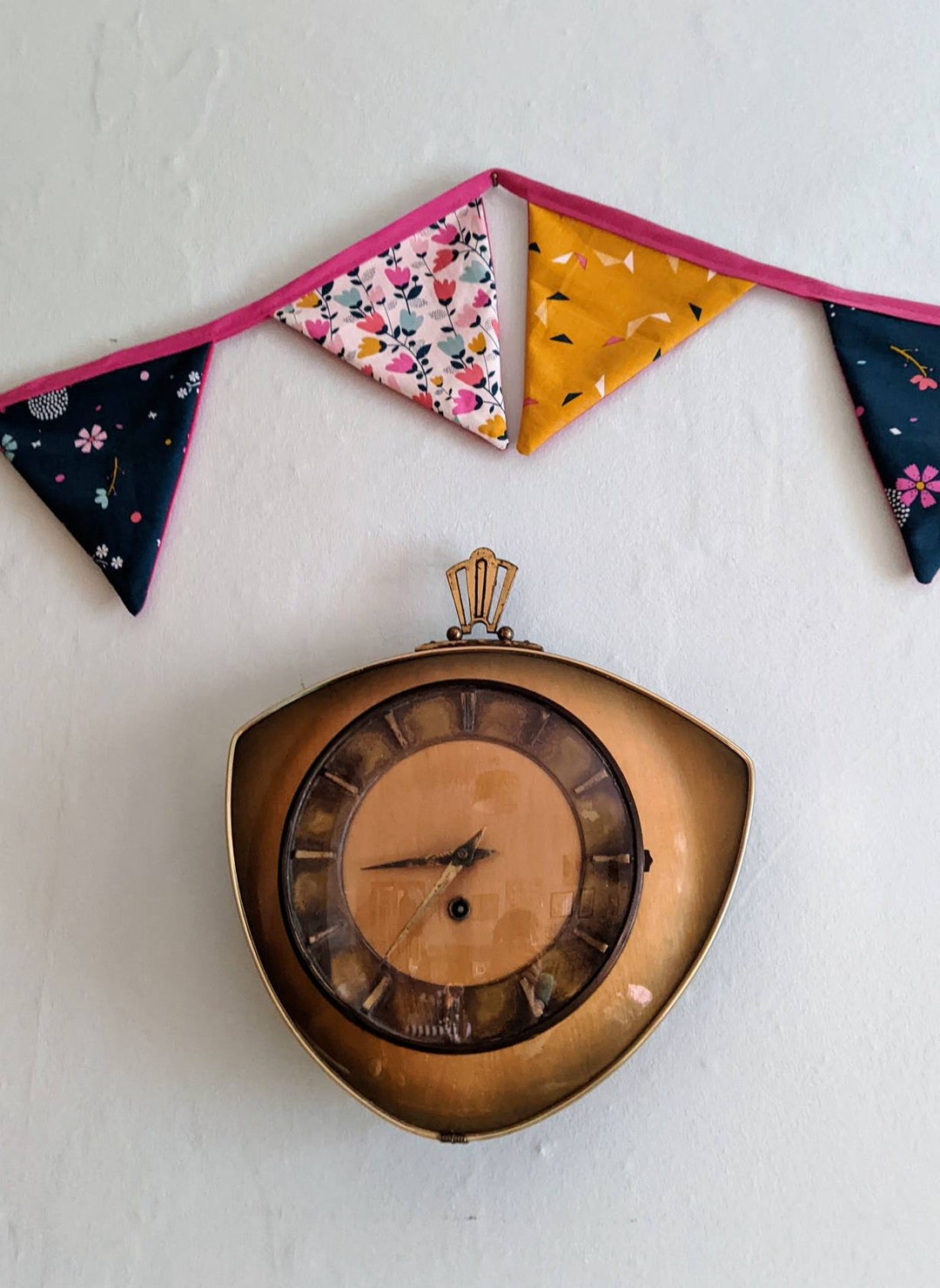 Midcentury Lauffer Wall Clock With New Quartz Battery Powered Movement ...
