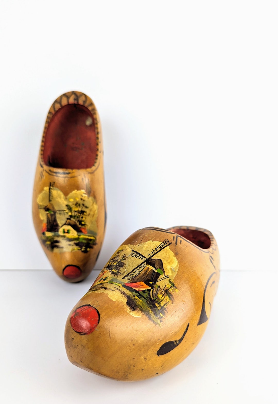 Pair of Vintage Ornamental Clogs With Dutch Decoration - Etsy