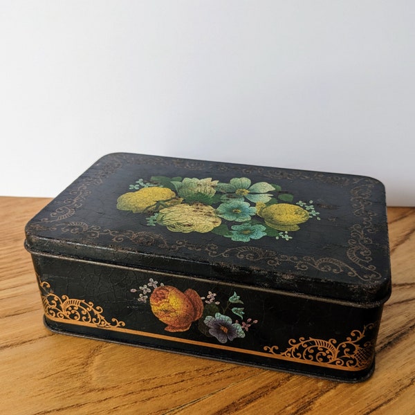 Tin With Flowers - Etsy