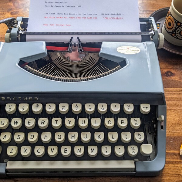 Blue Typewriter - Etsy