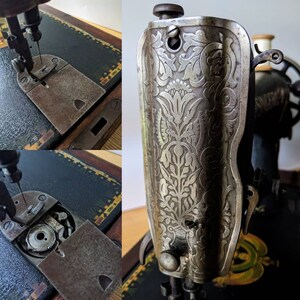 Beautiful 1917 Antique Singer Sewing Machine Model 66K With Lotus ...