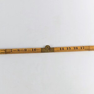 Rabone Boxwood Ruler, Midcentury 2 Feet Long Wood and Brass Folding ...