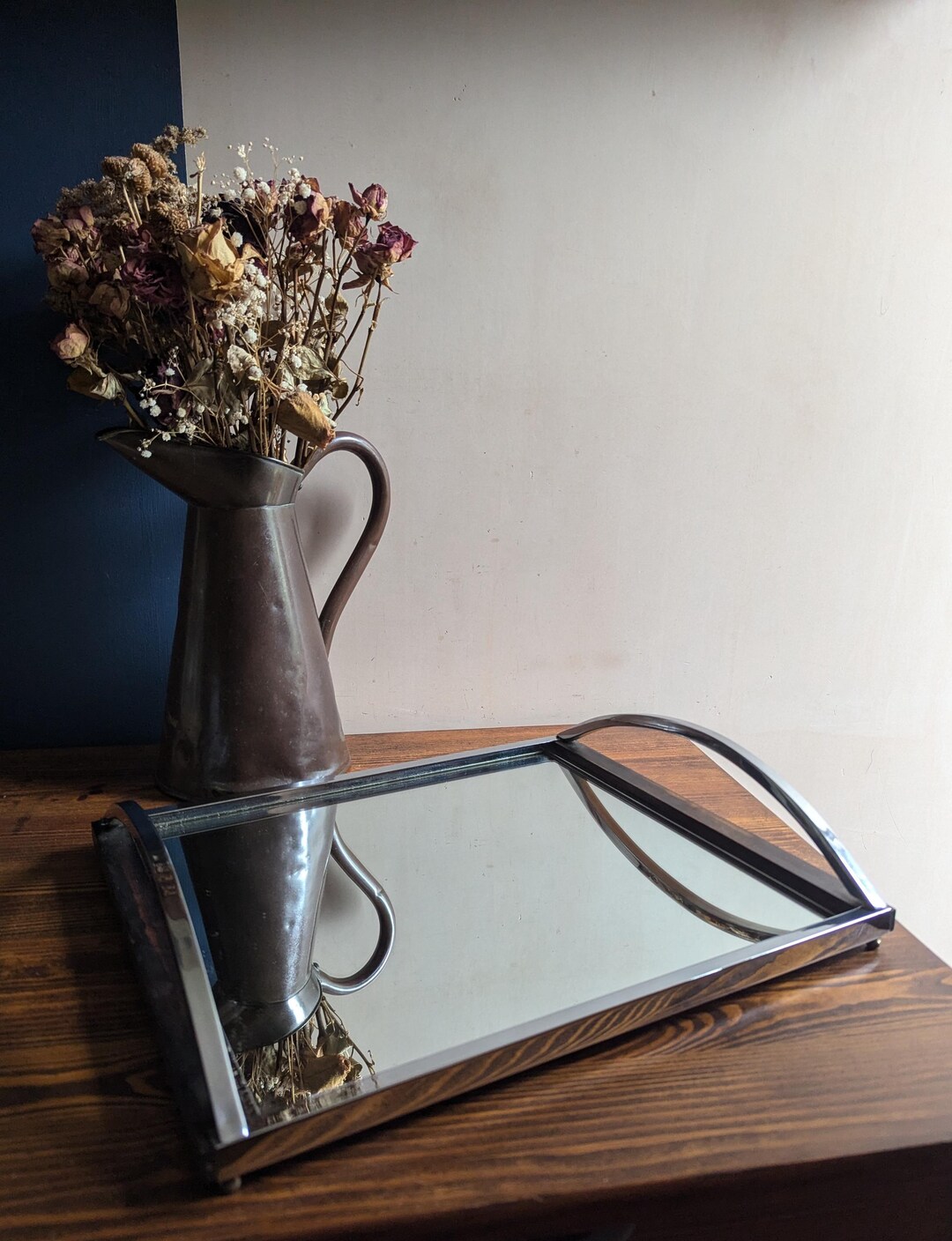 Art Deco Chrome Mirrored Tray by DS Regent Products, England - Etsy