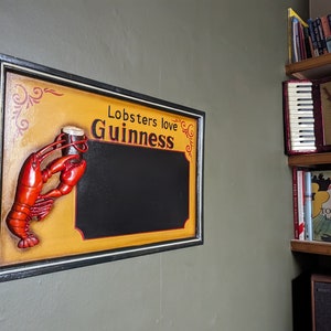 Lobsters Love Guinness Vintage Hand-painted Wooden Pub Sign and ...