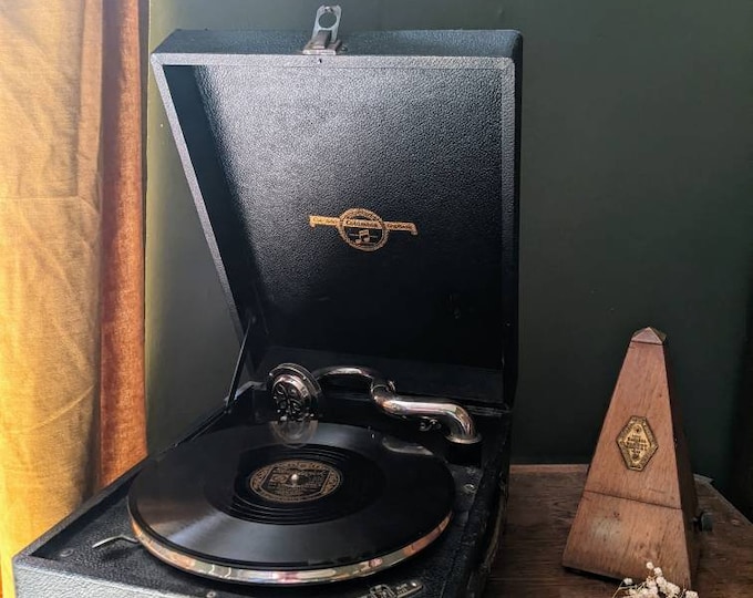 Superb 1930s Columbia Gramophone, Wind up Manual Grafonola Viva Tonal ...