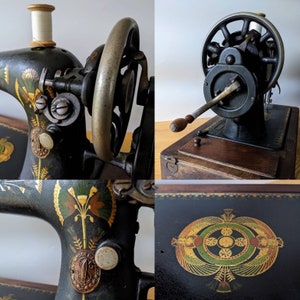 Beautiful 1917 Antique Singer Sewing Machine Model 66K With Lotus ...
