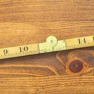 Rabone Boxwood Ruler, Midcentury 2 Feet Long Wood and Brass Folding ...