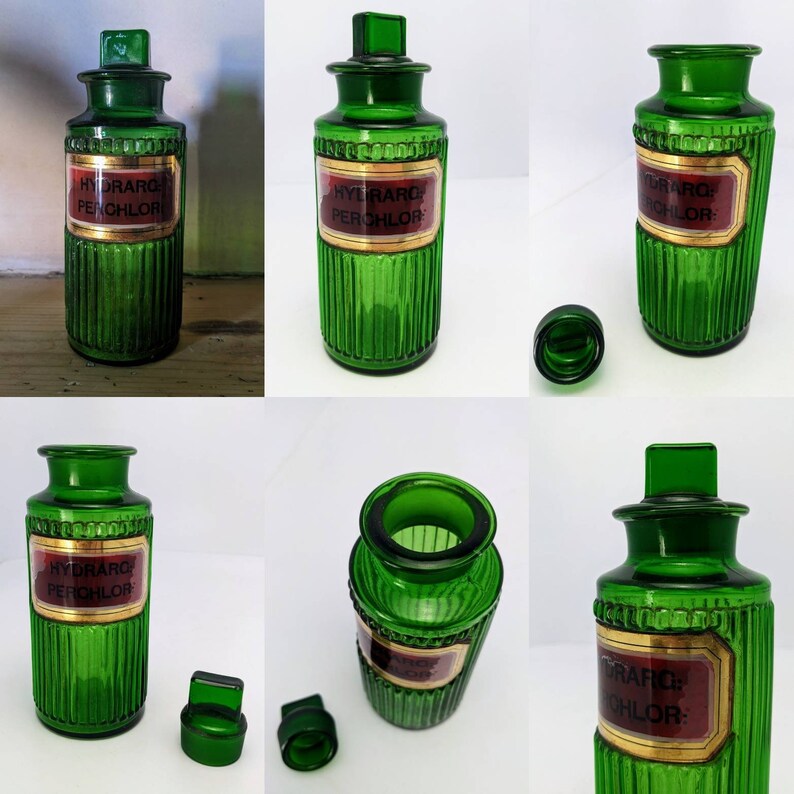 Collection of 19th Century Bottles With Glass Labels in Gilt - Etsy