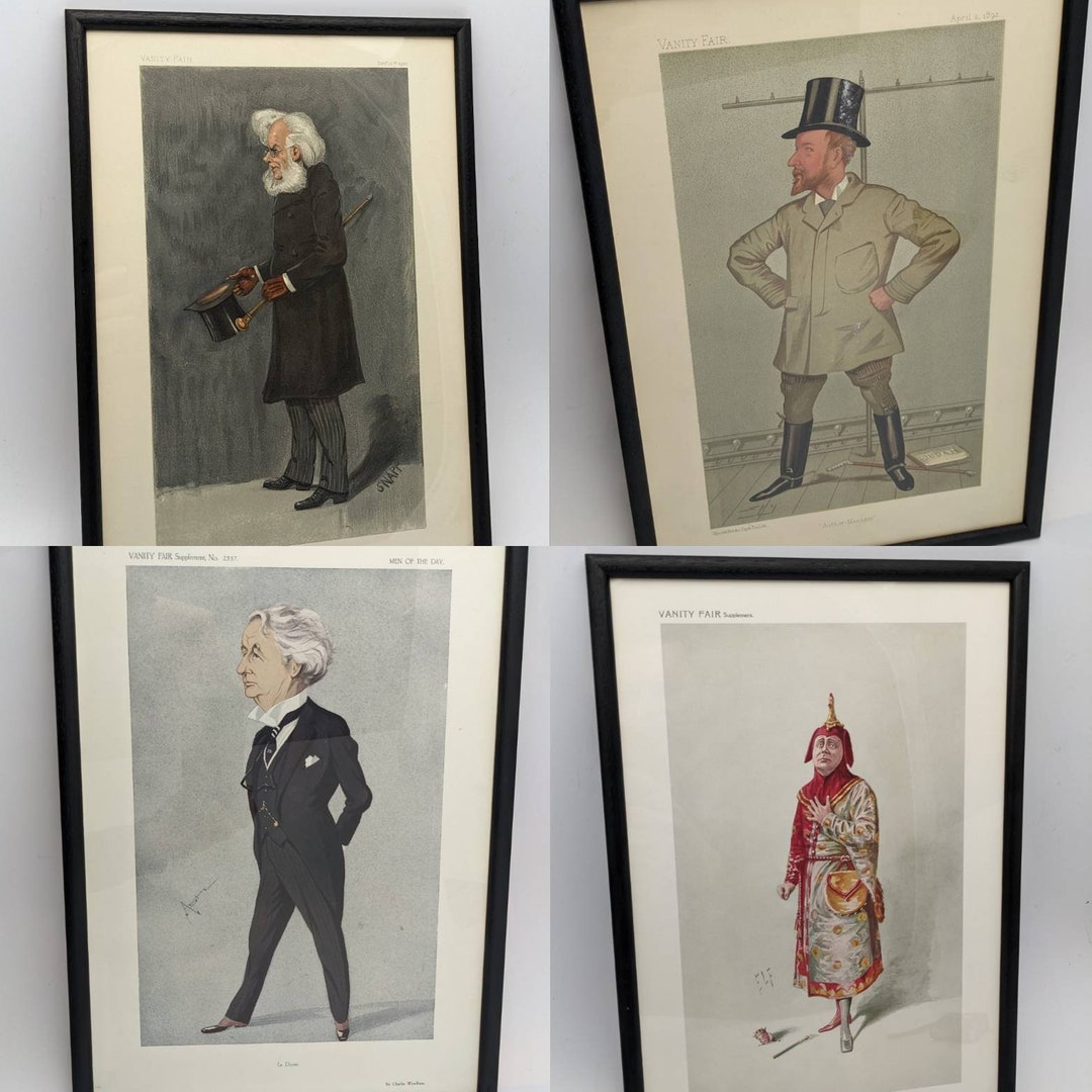 Antique Vanity Fair Prints, Set of 4 of the THEATRE: ACTORS ...