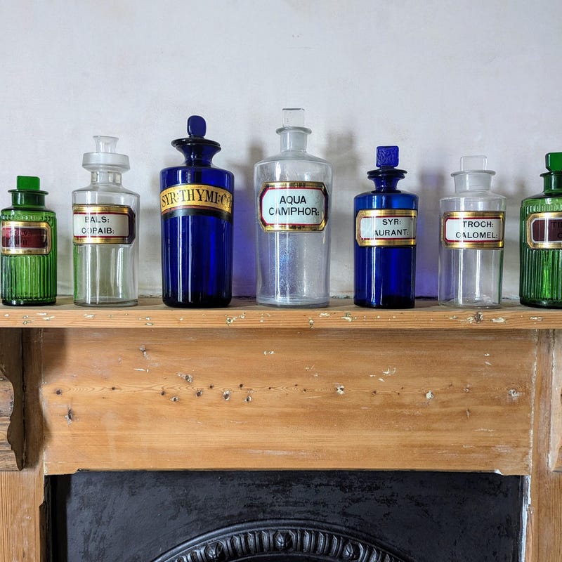Antique Apothecary Jars - Etsy