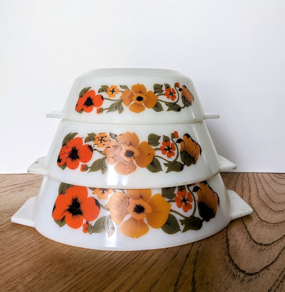 1970s Pyrex Floral 3 Tureen Set in the 'ingrid' Pattern - Etsy