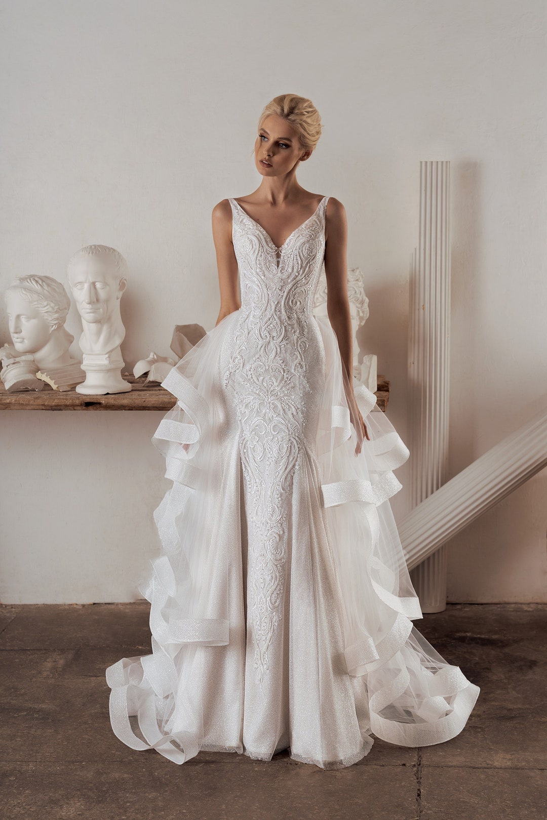 Tulle Train Skirt Removable Detachable Wedding Bride Bridal - Etsy