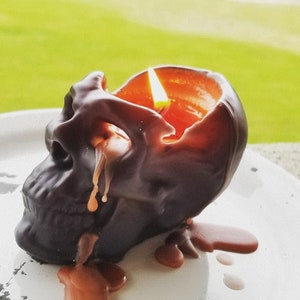 Reversing Skull Candle Black/red, Large for Ritual, Spell Work, Wicca ...