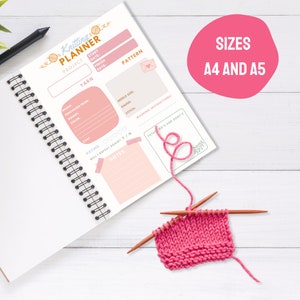 Printable Knitting Planner | PDF | A4 | A5 | Pink - Etsy
