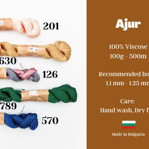 Ajur Viscose Glossy Crochet Hank Yarn Thread - Etsy