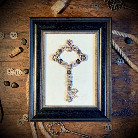 Skeleton Key Button Art Skeleton Key Wall Decor Steampunk | Etsy