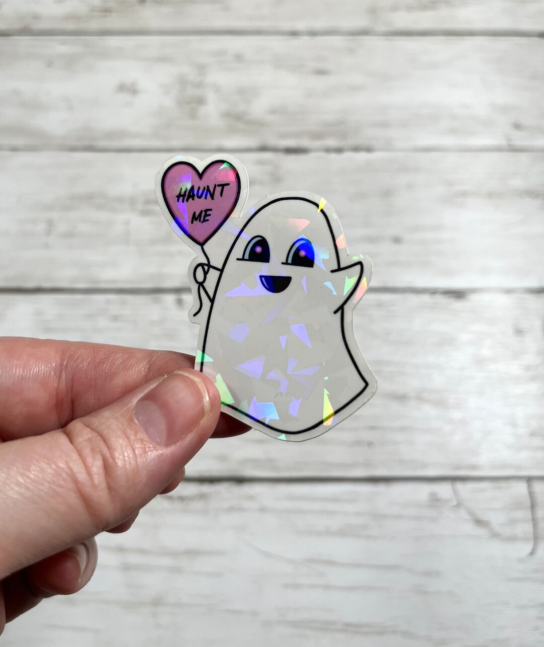 Haunt Me Ghost Sticker - Etsy