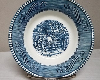 Vintage Currier and Ives Royal China USA Green Transfer Ware | Etsy